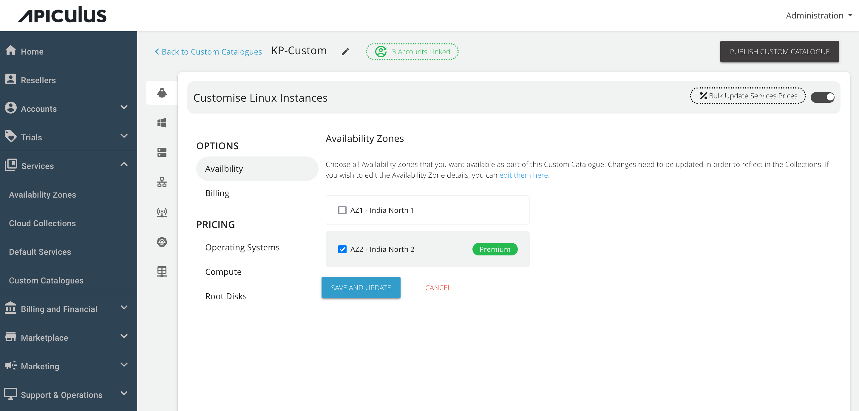 Assigning Custom Catalogues to Customers | Apiculus Technical Documentation